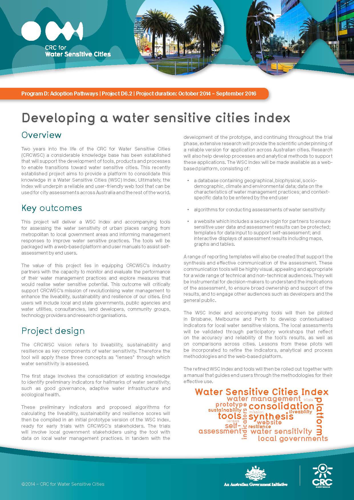 Developing a water sensitive cities index - CRC for Water sensitive cities